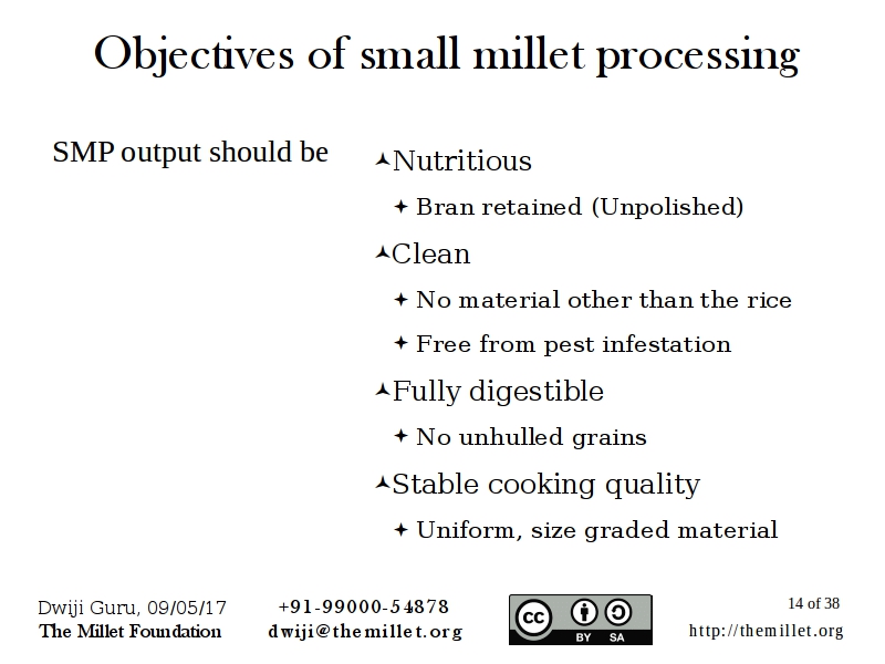 The 2017 National workshop on Millets – The Millet Foundation
